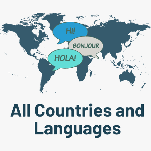 List of All Countries and Languages with their Codes